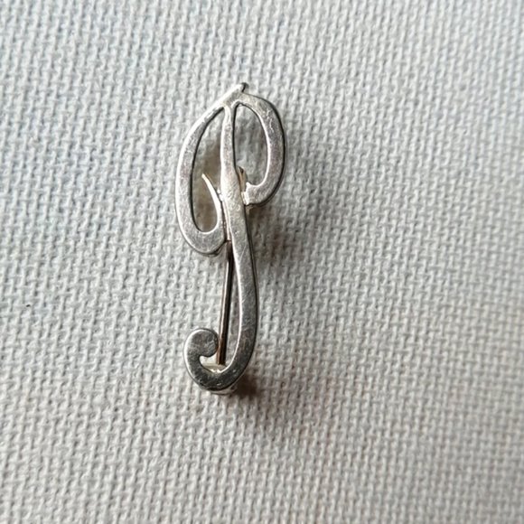 Vintage | Jewelry | Vintage Letter Silver Pin | Poshmark